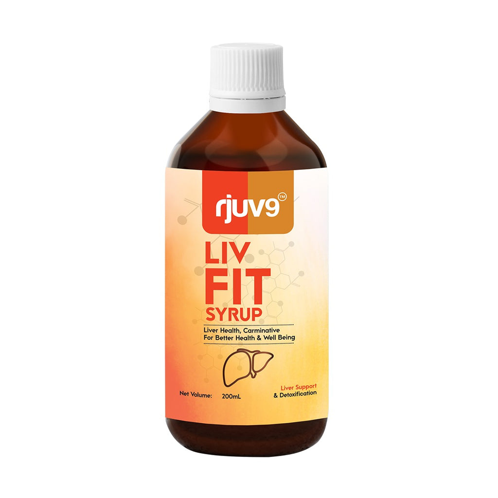 Rjuv9 Liv Fit Syrup - 200ml, Detox & Repair Fatty Liver Formula, Viral ...
